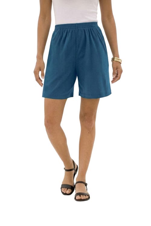 ROAMAN'S Soft Knit Pull-On Shorts